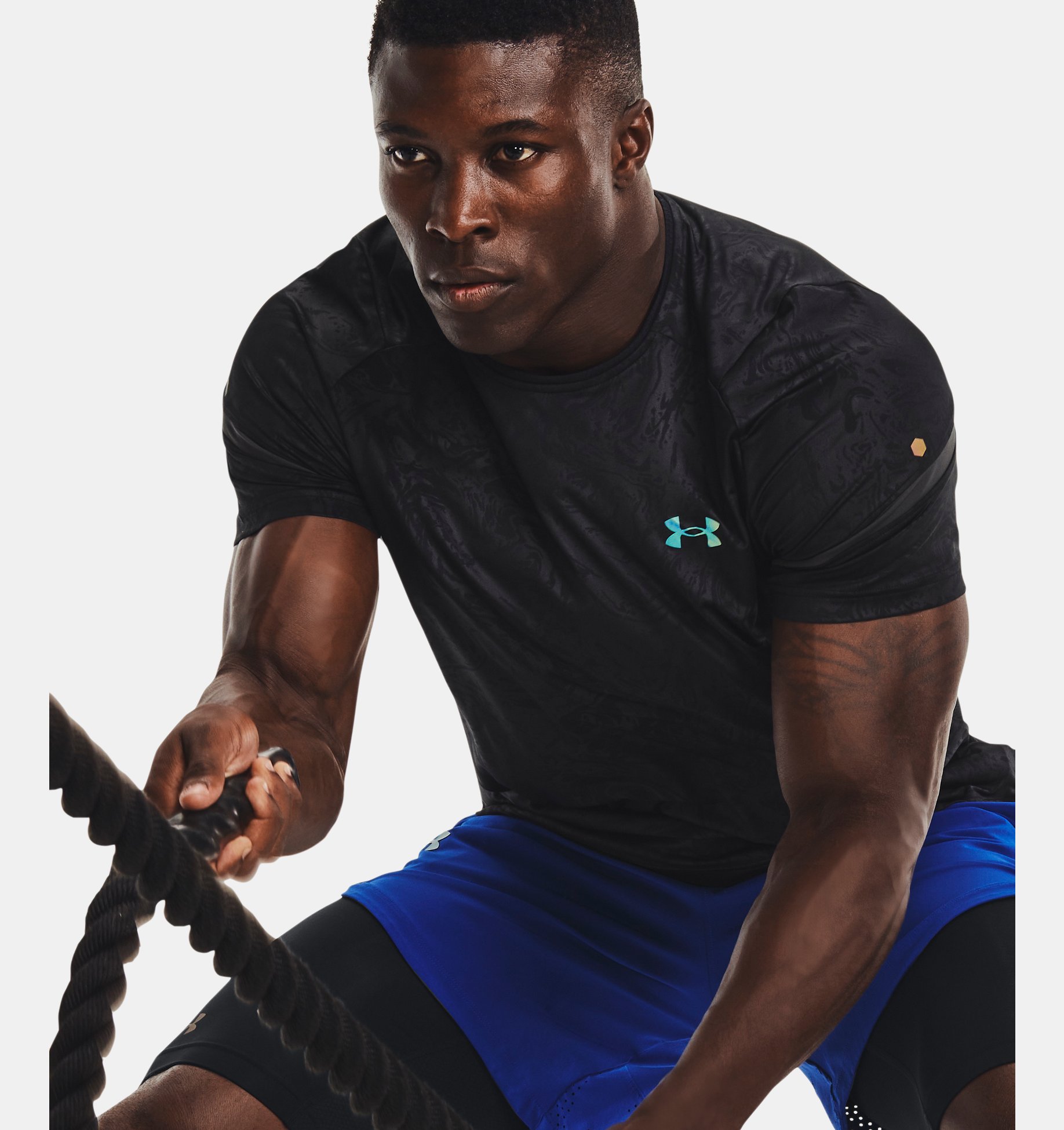 Remera manga corta Under Armour RUSH™ 2.0 Emboss para hombre