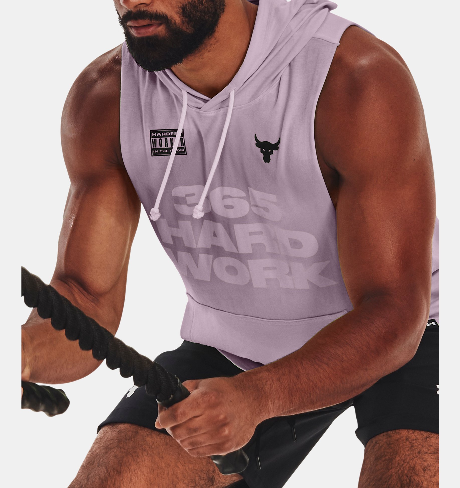 Musculosa con capucha Project Rock Show Your Work para Hombre